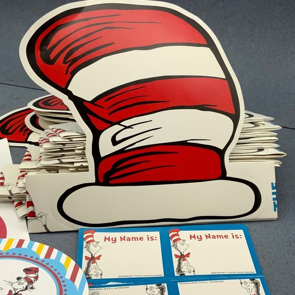 Dr. Seuss | Party Supplies | Dr Seuss Birthday Classroom Decor Cat In ...